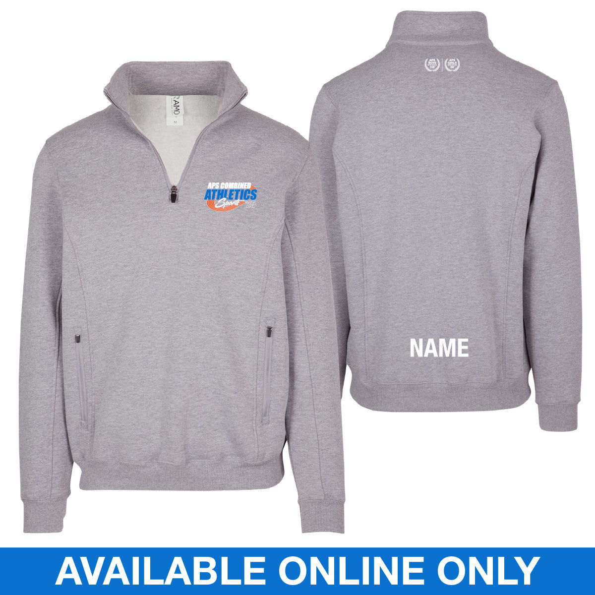 2025 VIC APS Combined Athletics Sports 1/2 Zip Men with CUSTOM NAME ...