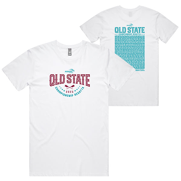 2025 QLD State Championship Regatta Tee Men - White - The Regatta Shop