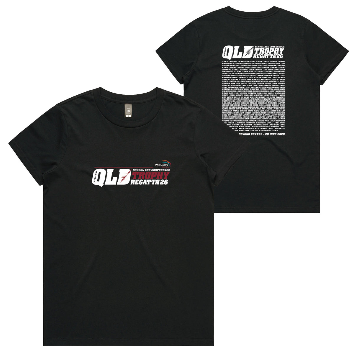 2026 South Queensland School Age Conference Regatta Tee Women - Black ...